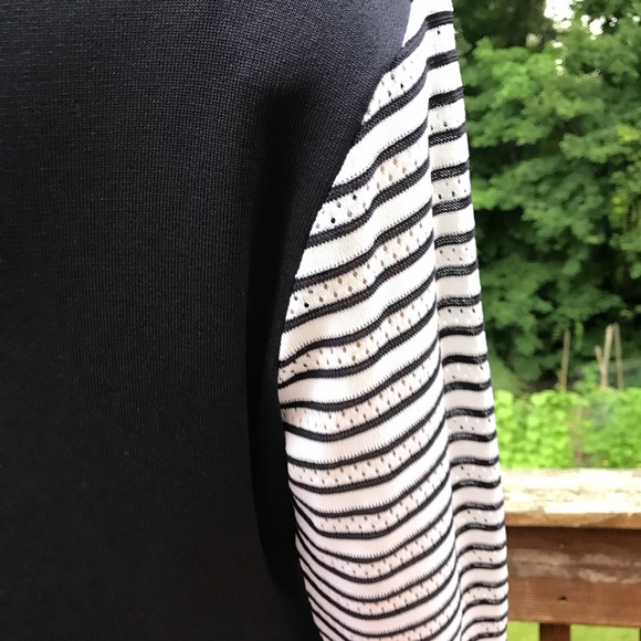 Misook | Sweaters | Misook Navy White Striped Sweater M | Poshmark